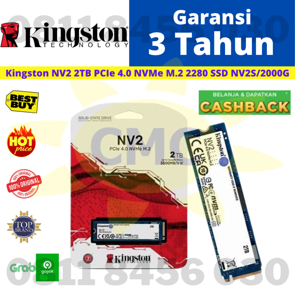 Jual SSD Nvme Kingston NV2 M.2 Nvme 2280 2 TB PCIe Gen 4x4 | Shopee ...