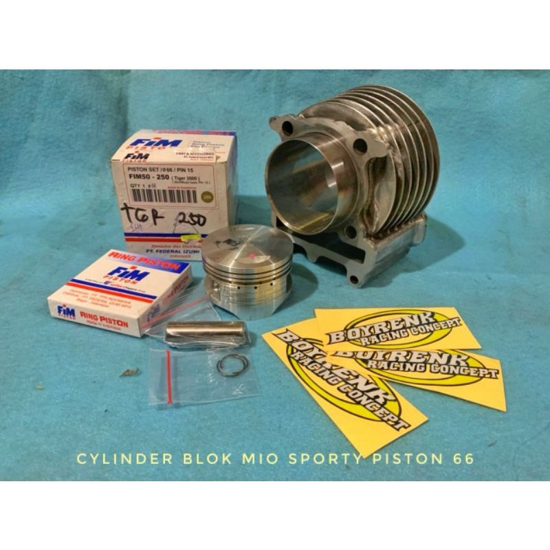 Jual CYLINDER BLOK MIO SPORTY NOUVO SMILE PISTON TIGER FIM 64 65 66 PEN ...