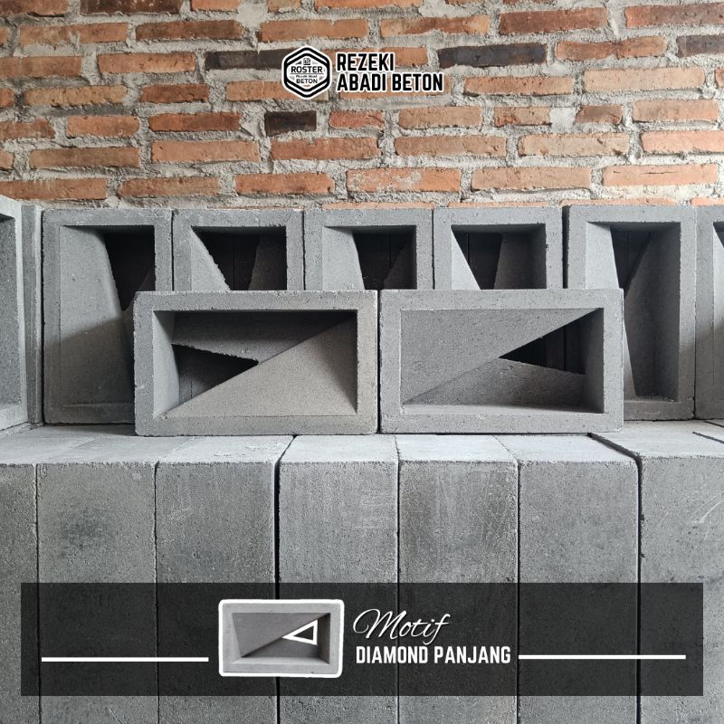 Jual Roster Diamond Panjang | Roster Beton Minimalis Warna Abu-abu ...