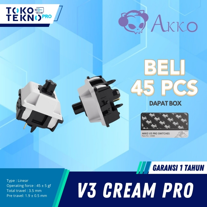 Jual Akko V3 Pro Cream Blue / Cream Yellow / Lavender Purple / Matcha ...