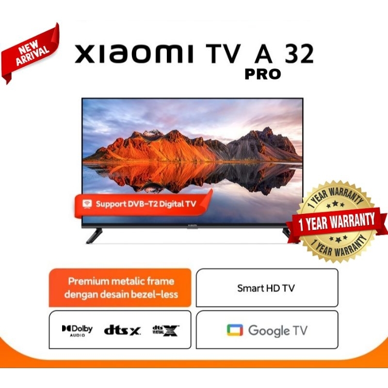 Jual GOOGLE TV A 32 INCH LED XIAOMI SMART TV XIAOMI MI TV A PRO 32 ...