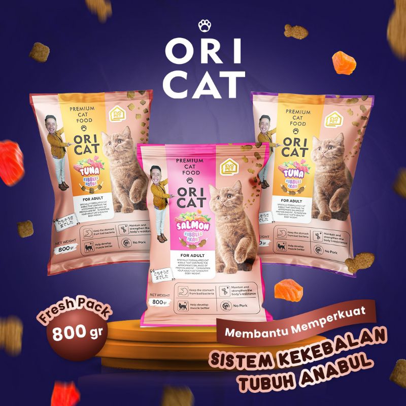 Jual Makanan Kucing Oricat Adult 10pcs - GRAB - Ori Cat Adult paket ...