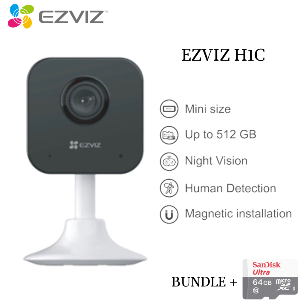 Jual CCTV WIFI IP CAMERA EZVIZ H1C 1080p | Shopee Indonesia
