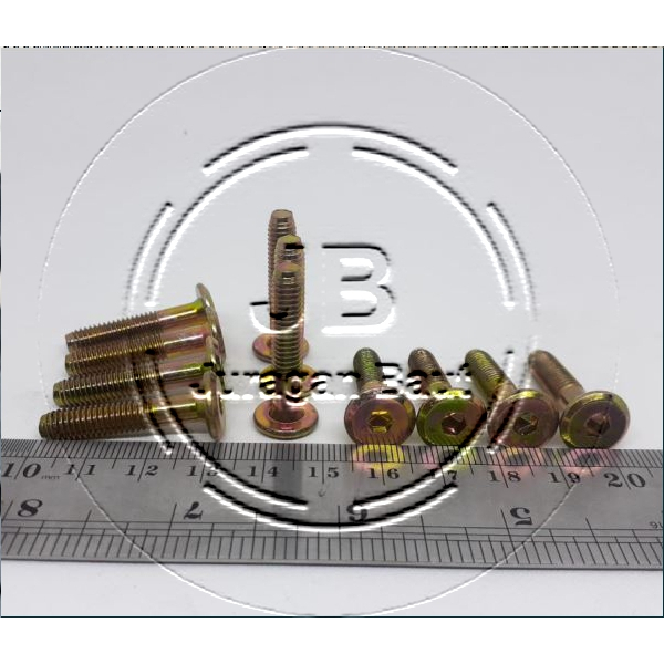 Jual BAUT JCBC M6 X 30 PANJANG 3CM 3 CM 30MM 30 MM BAUT FURNITURE BAUT DIPAN BAUT JCBC M6 X 30 ...