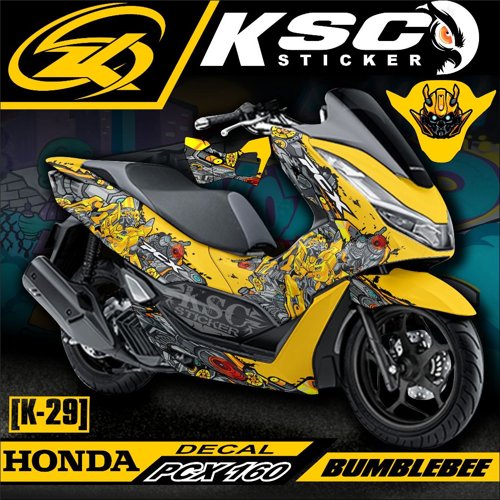 Jual DECAL STICKER HONDA PCX 160 FULLBODY BUMBLEBEE [K-29] DEKAL STIKER ...