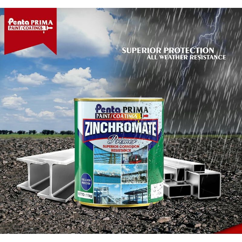 Jual Cat Dasar Besi Meni Baja Anti Karat Penta Prima Zinchromate Primer ...