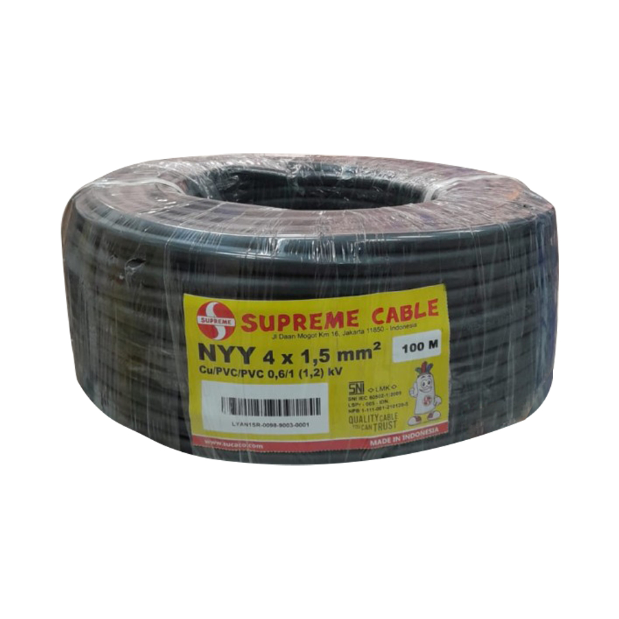 Jual Kabel Listrik NYY 4x1.5 4x1,5 ISI 4 / 1.5 MM Supreme Lidi Kawat ...
