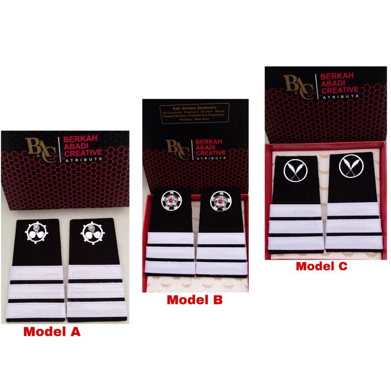 Jual Pangkat Pdh Pelmi/Pelayaran Balok Tiga Putih Exclusive By Bac ...