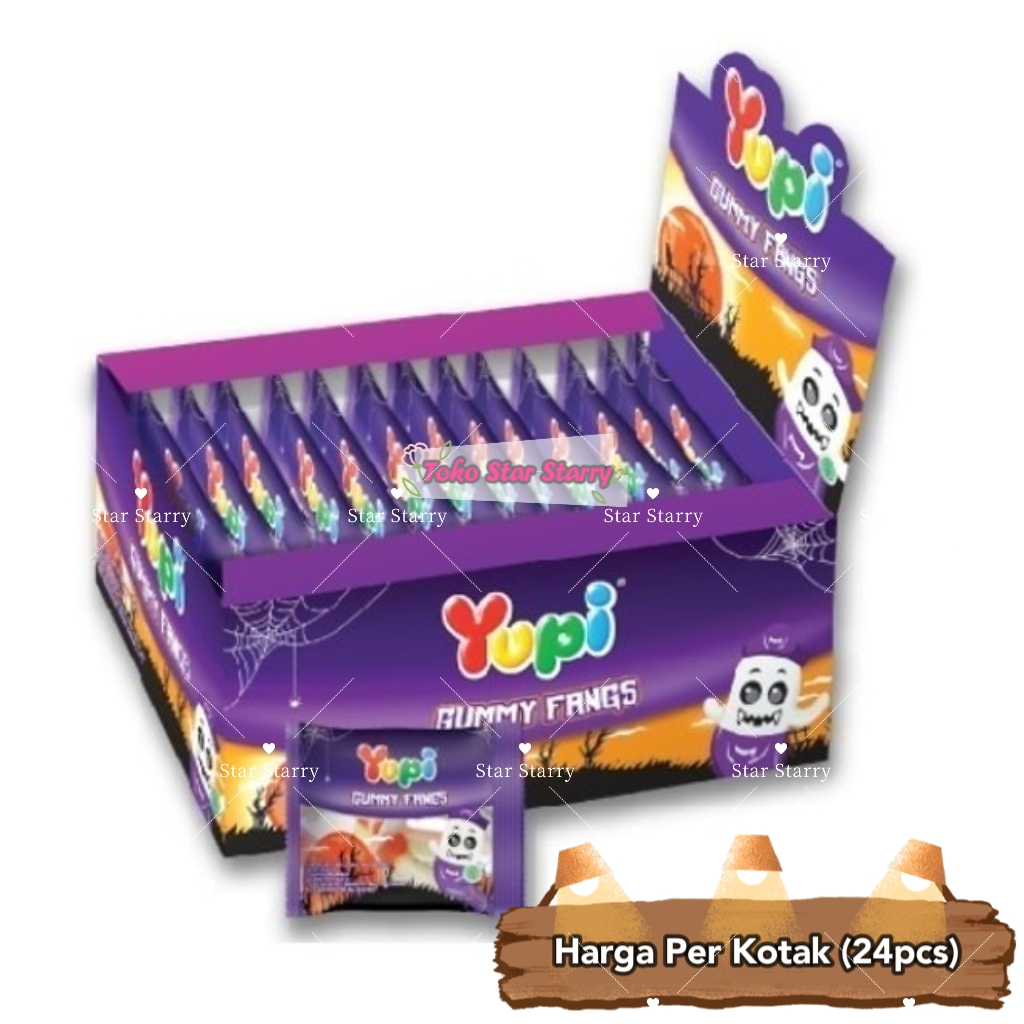 Jual [Per Kotak] Yupi Fangs 24pcs Snack Viral Halal Mui Snack Yupi ...