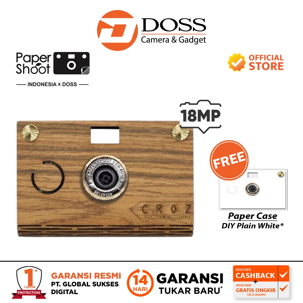 Jual Paper Shoot CROZ Simple Light Camera Set - Rosewood 18MP | Shopee ...