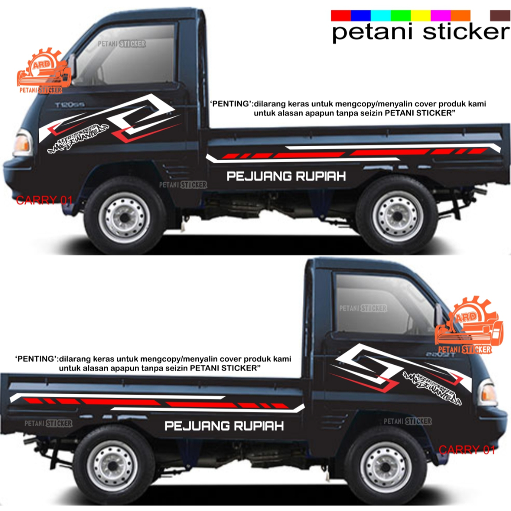 Jual stiker sticker mobil carry pickup carry futura Stiker Pickup ...