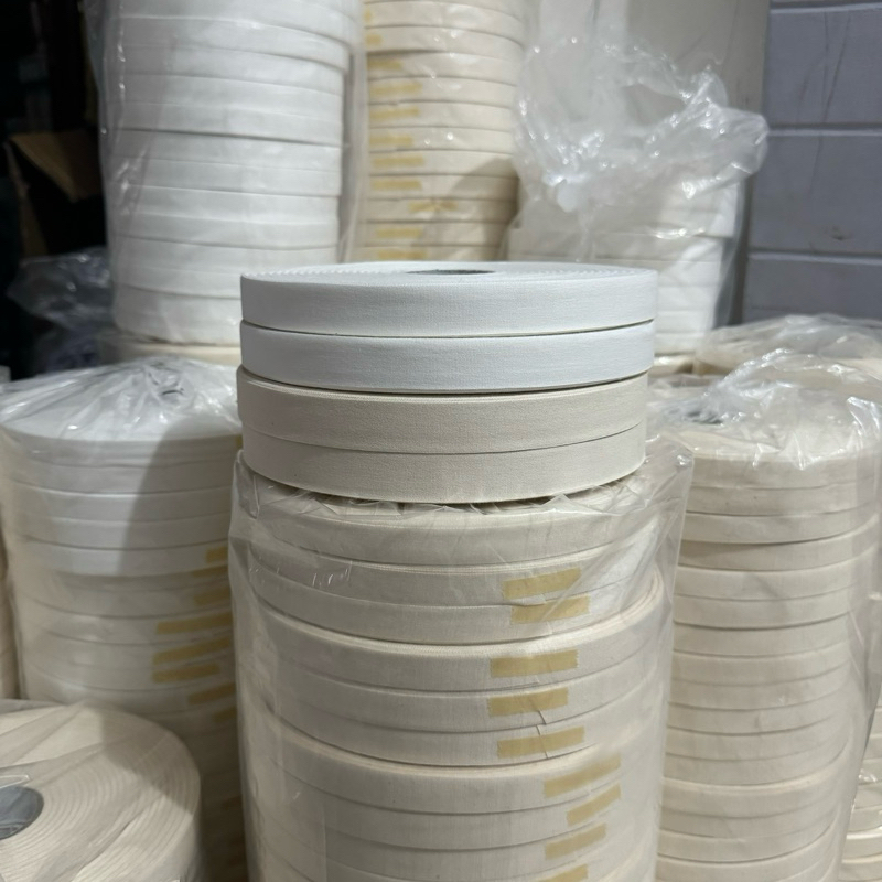 Jual pita sablon pita label katun,pita merek polos krem tipis harga ...