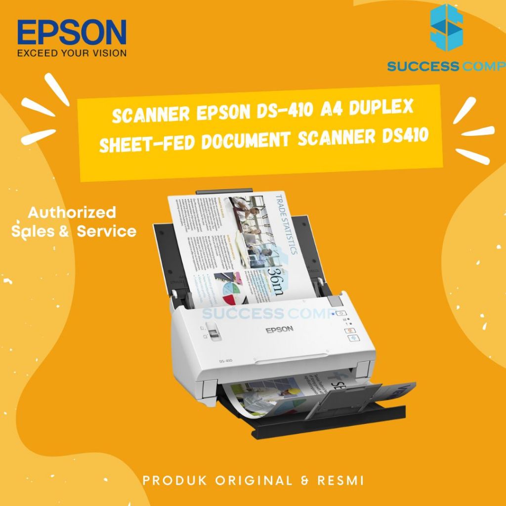 Jual SCANNER EPSON DS-410 EPSON DS410 SCAN UP TO A3 STITCH GARANSI ...