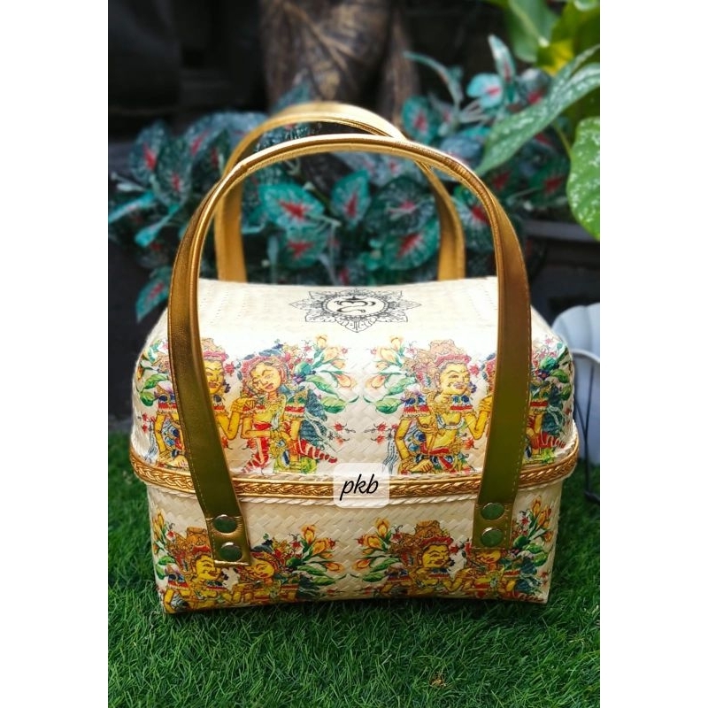 Jual Tas Aban Aban Bambu Wayang List Gold | Shopee Indonesia