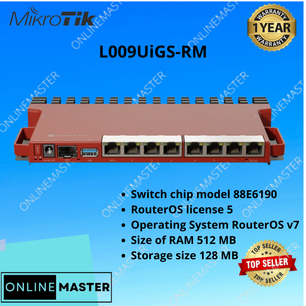 Jual Mikrotik L009UiGS-RM powerful dual-core ARM CPU Router | Shopee ...