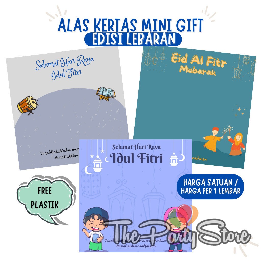 Jual Alas Kertas Mini Gift Edisi Idul Adha/Alas Mini Gift Snack Murah ...