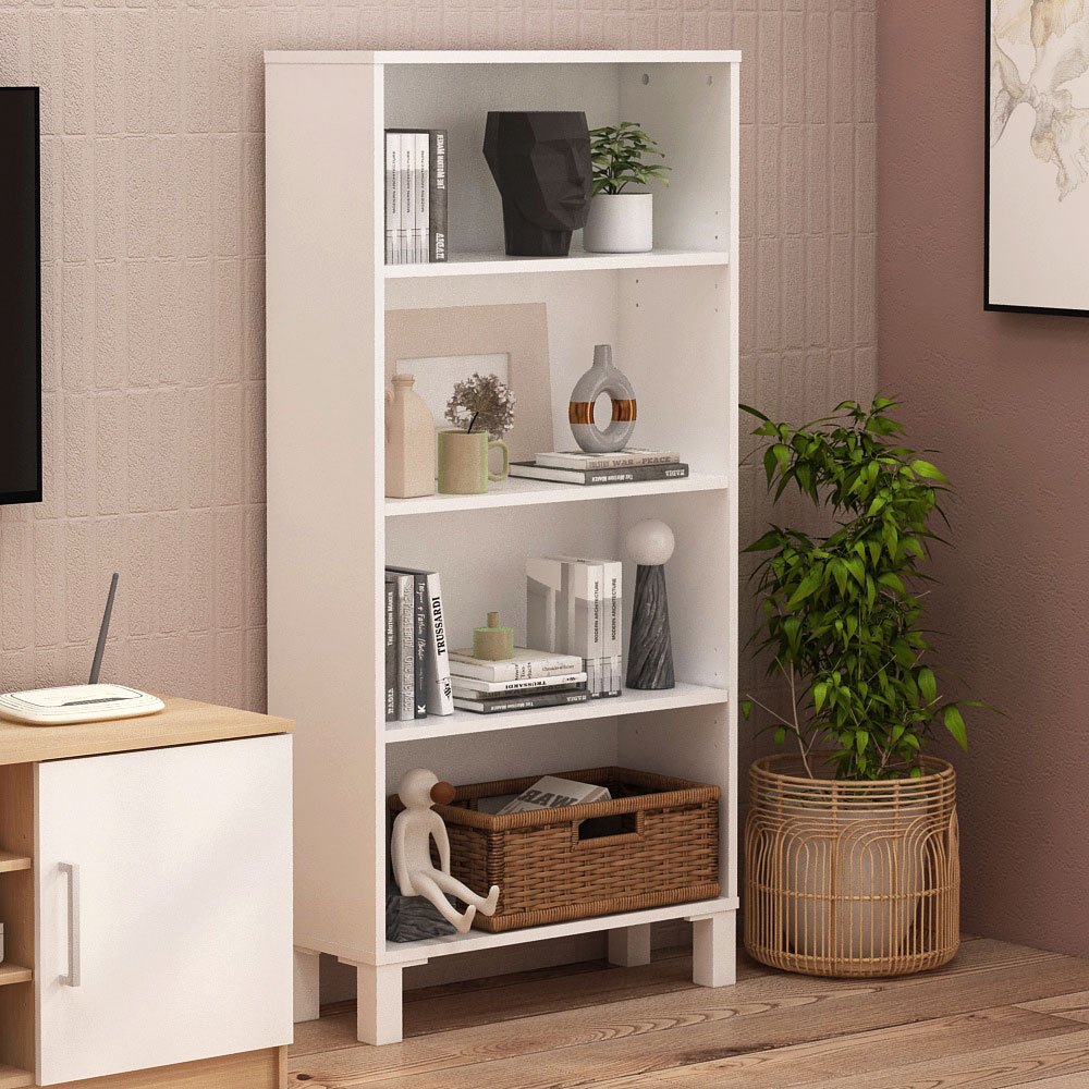 Jual Rak Buku Minimalis 4 Tingkat Pira OX Polka BC 60 Promo | Shopee ...