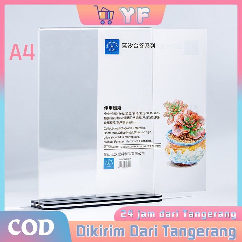 Jual Tempat Brosur Akrilik A4 Akrilik Standing Akrilik Brosur Menu ...