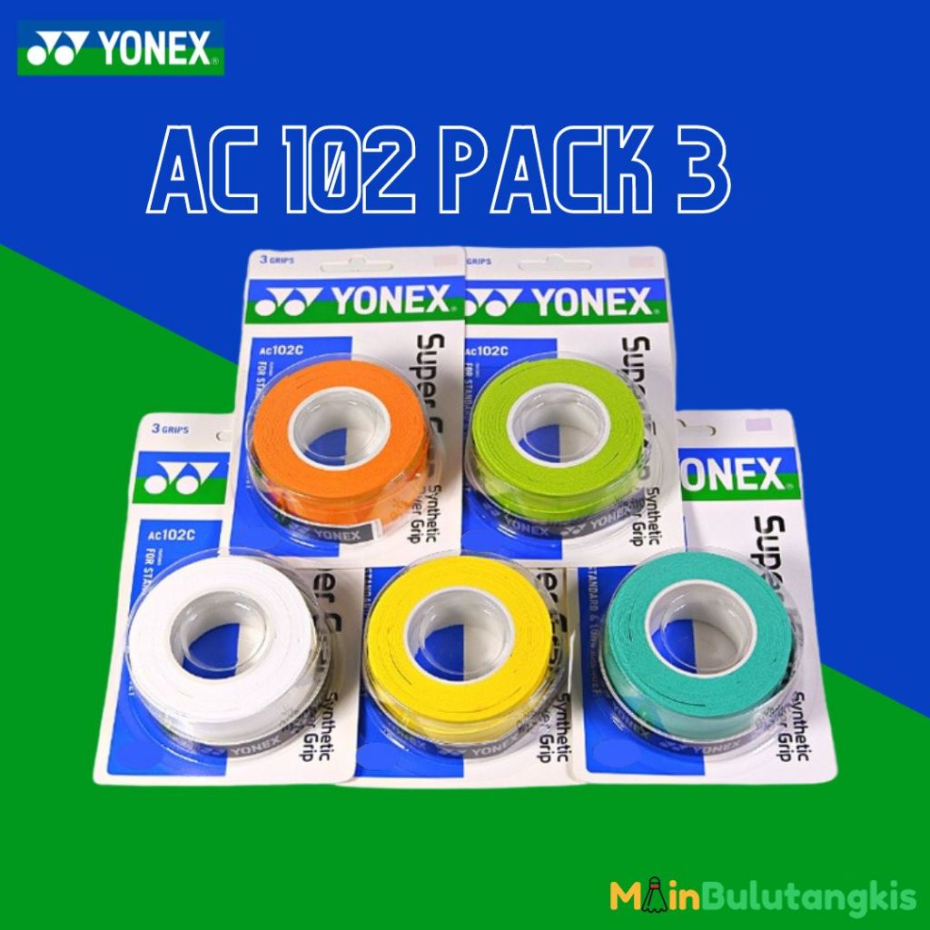 Jual Grip Raket Badminton / Grip Yonex AC 102 3 Super Grip Original | Shopee Indonesia