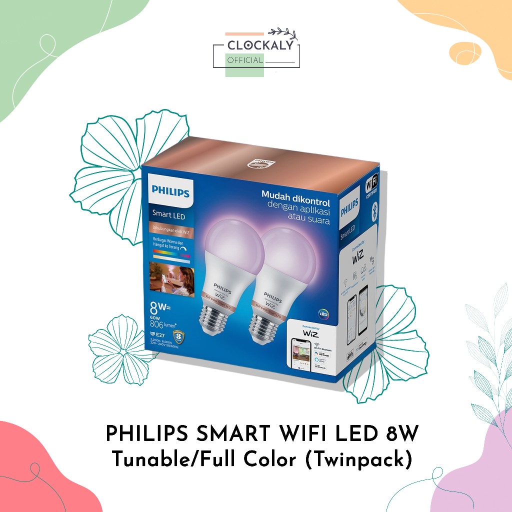 Jual Philips Lampu Smart Wifi LED 8W Twinpack - Tunable/Full Color ...