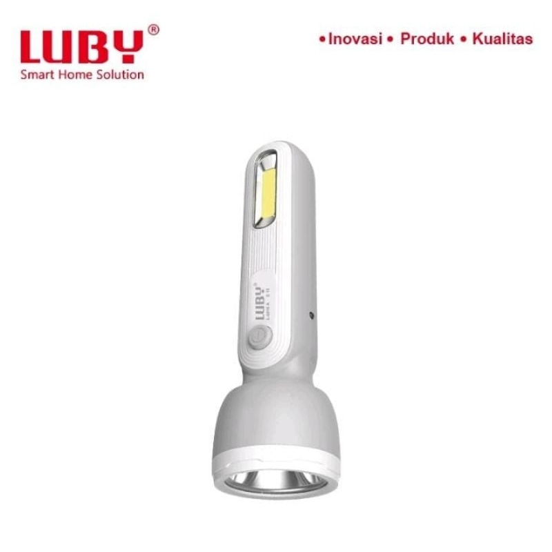 Jual Luby Senter Tangan LED L-8916A | 5W + COB | Senter Cas Ulang Cahaya Putih | Shopee Indonesia