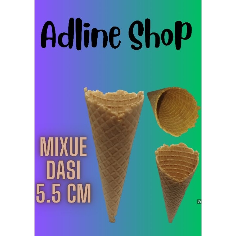 Jual Cone Es Krim Waffle Mixue Dasi 5.5 Cm / Sugar Rolled Cone / Cone ...