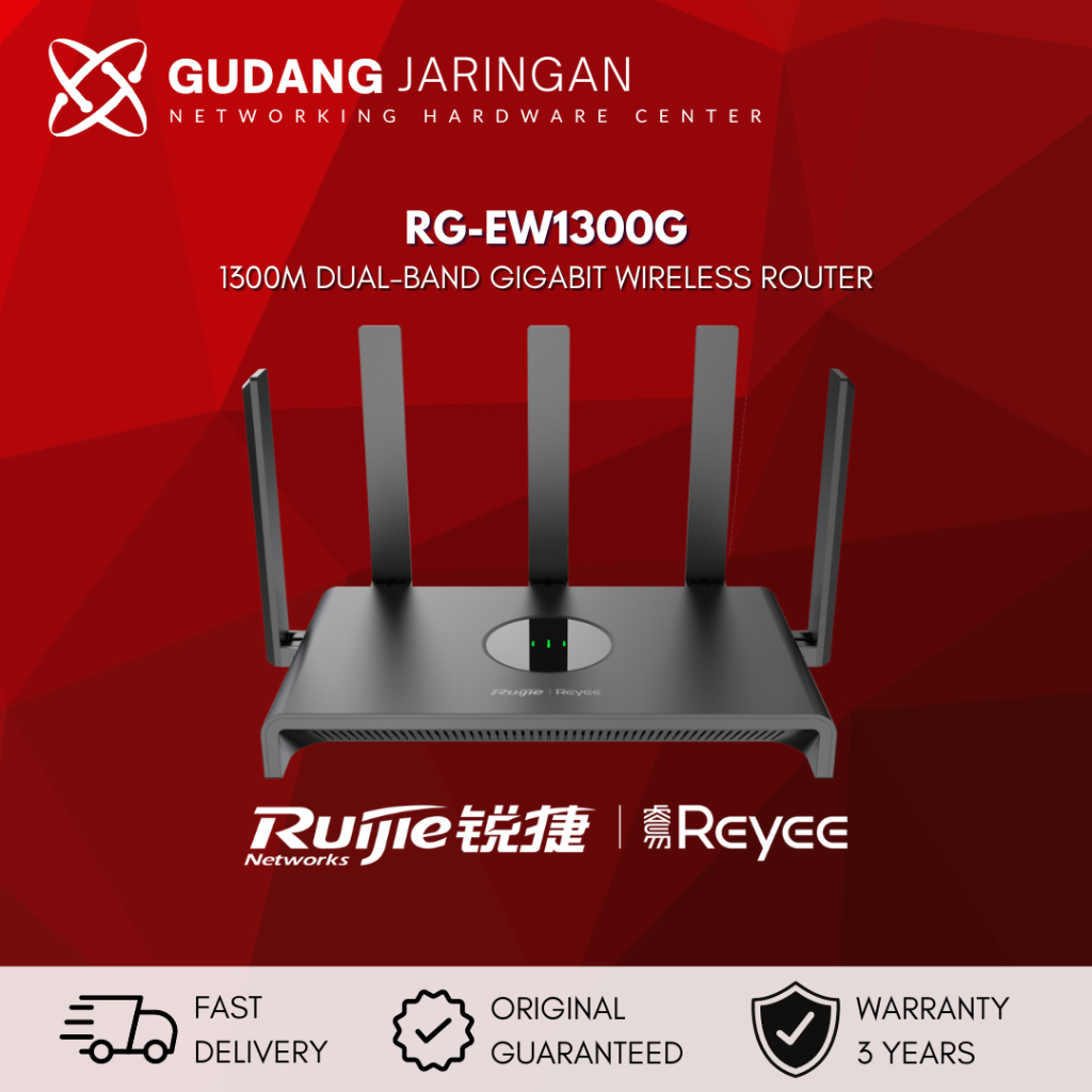 Jual RG-EW1300G RUIJIE REYEE 1300M DUAL BAND GIGABIT WIRELESS ROUTER ...