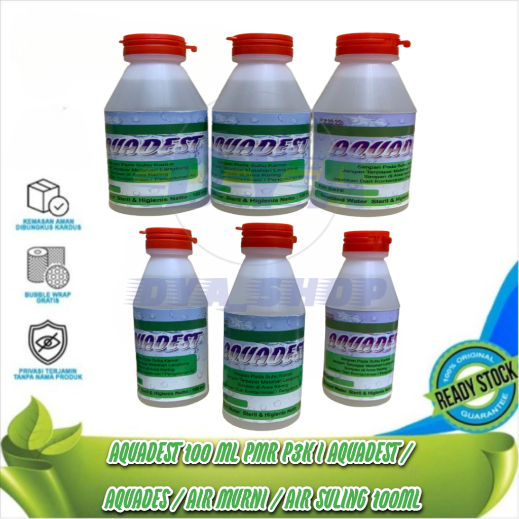 Jual Aquadest 100 ml PMR P3K I Aquadest / Aquades / Air Murni / Air ...