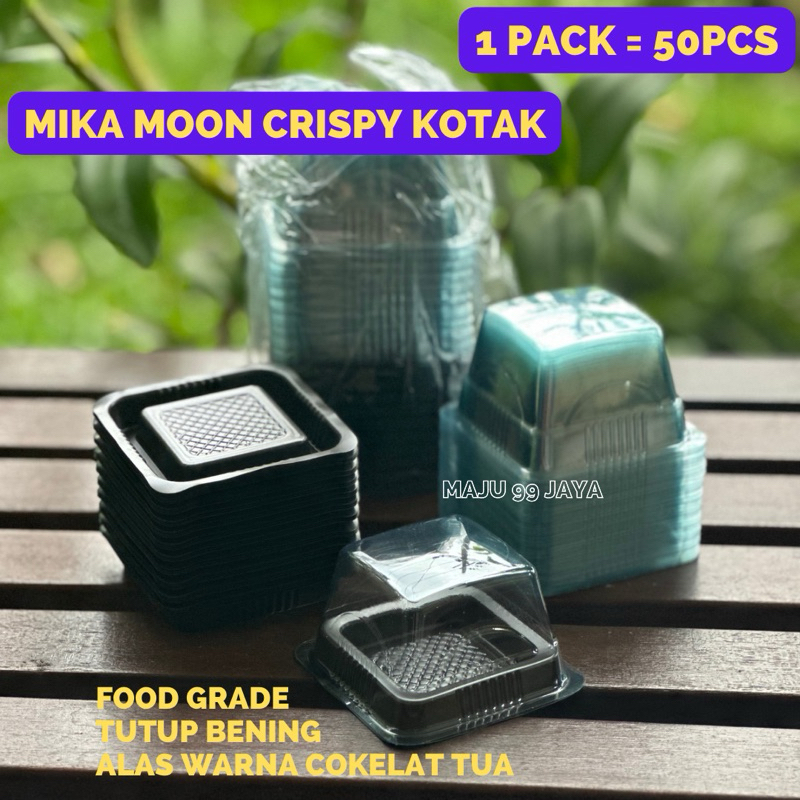Jual (50 PCS) Mika Moon Crispy / Moon Cake / Kue Mochi Tray Warna ...