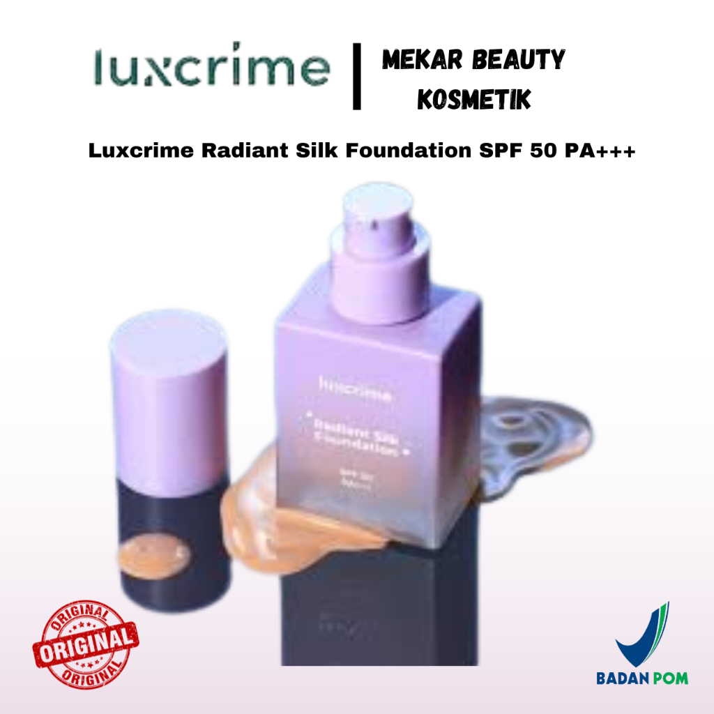 Jual Luxcrime Radiant Silk Foundation SPF 50 PA+++ | Shopee Indonesia
