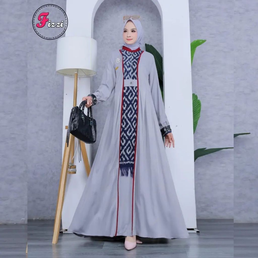 Jual Gamis Tenun Original Fizzi Dress Terbaru Dengan Kombinasi Tenun ...