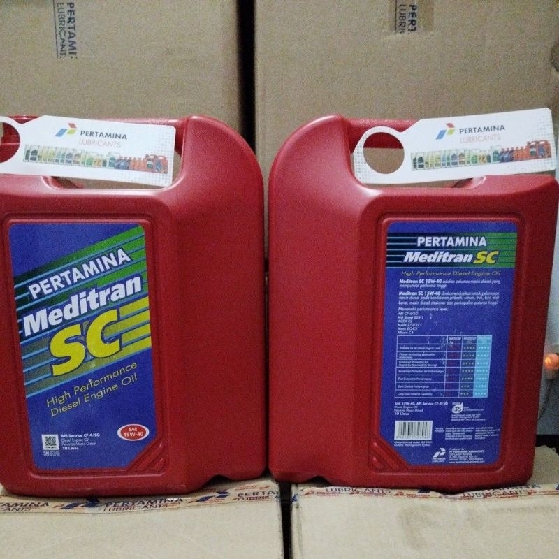Jual oli mobil meditran sc diesel 10 liter sae 15W-40 (dus) | Shopee ...