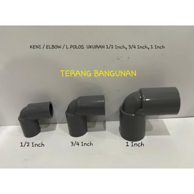 Jual ELBOW/KNEE/KENI/L PVC RUCIKA AW 1/2 IN-3/4 IN-1 IN | Shopee Indonesia