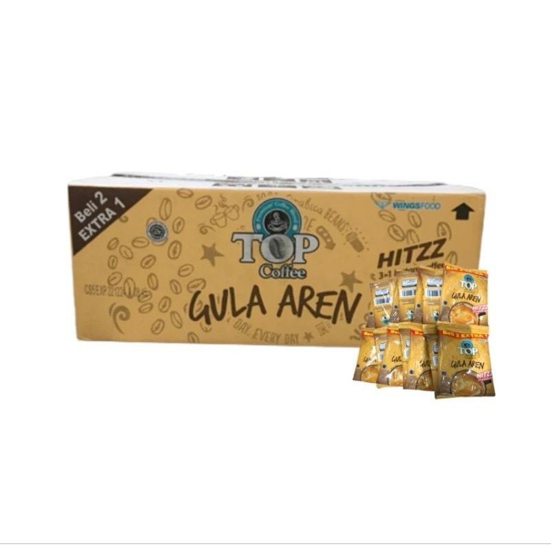 Jual Top Coffee Kopi Gula Aren 1 Dus isi 12 Renceng=180 Sachet @22g ...