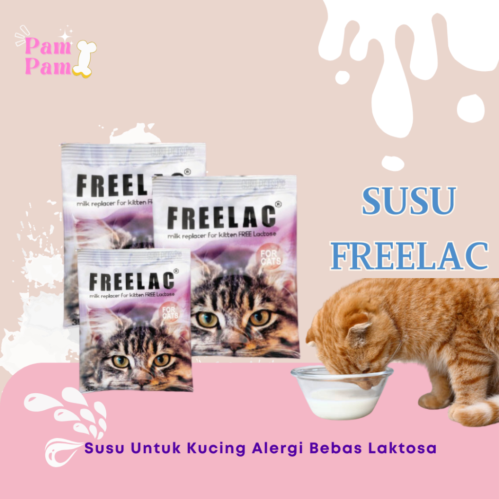 Jual Susu Kucing Bebas Laktoca FREELAC 35gr susu untuk Kitten & Dewasa ...