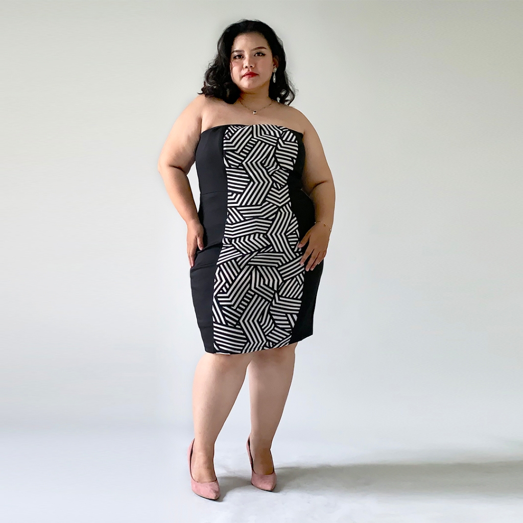 Jual My Size - Midi Dress Wanita Ukuran Jumbo Dress Naura HTM0217 | Shopee Indonesia