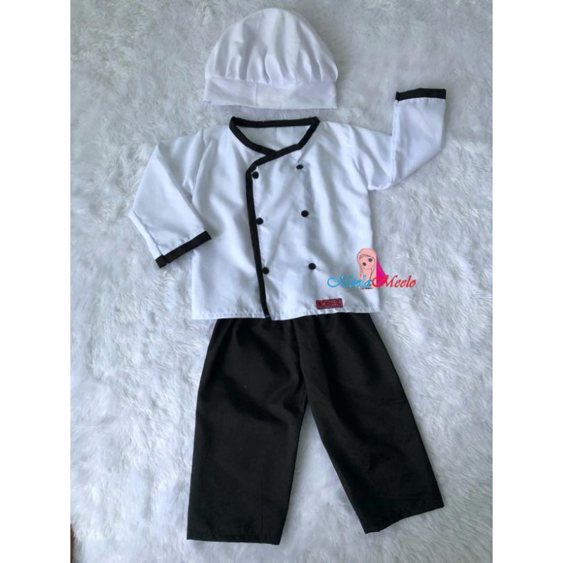 Jual Baju koki chef anak newborn kostum foto anak baru lahir koki cilik | Shopee Indonesia
