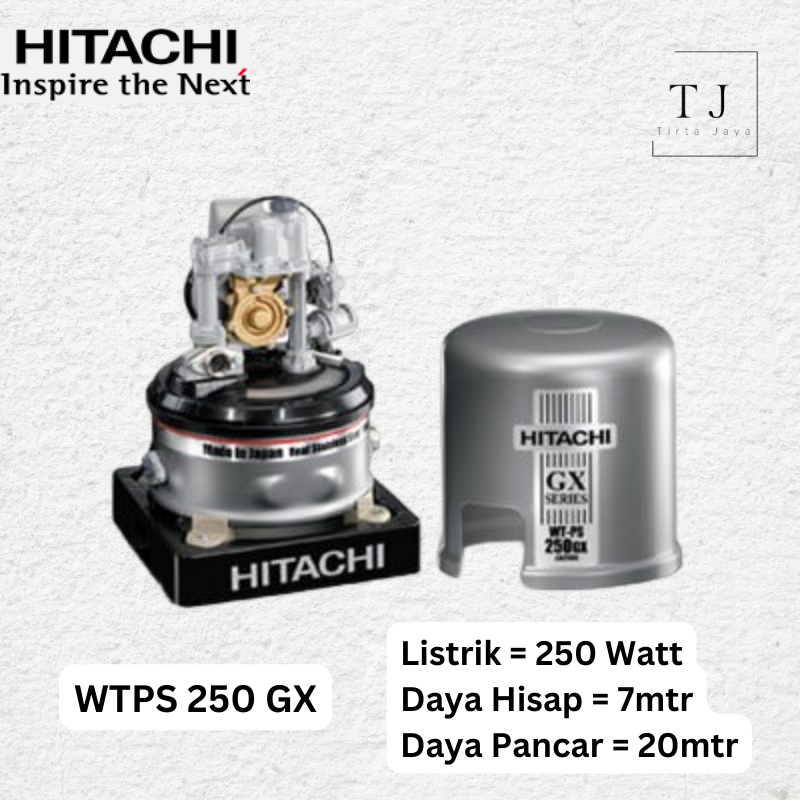 Jual Pompa Air HITACHI WTPS 250 GX 250 Watt Otomatis STAINLESS STEEL TANK | Shopee Indonesia