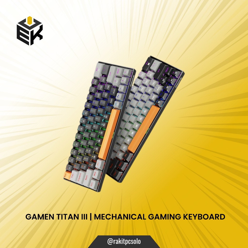 Jual Mini Keyboard Gaming Gamen Titan III Black Grey [ BLUE SWITCH ...
