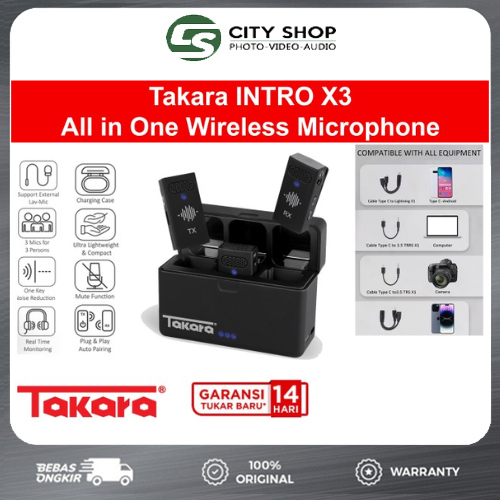Jual TAKARA INTRO X3 Wireless Mic On Receiver | Shopee Indonesia