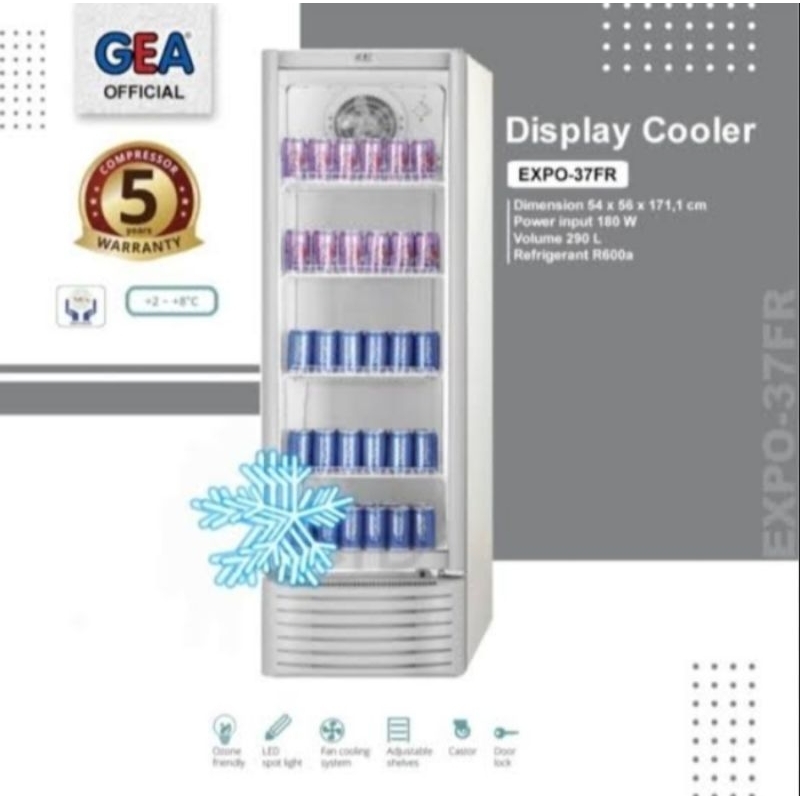 Jual SHOWCASE GEA EXPO-37FR (5 RAK) GARANSI RESMI | Shopee Indonesia
