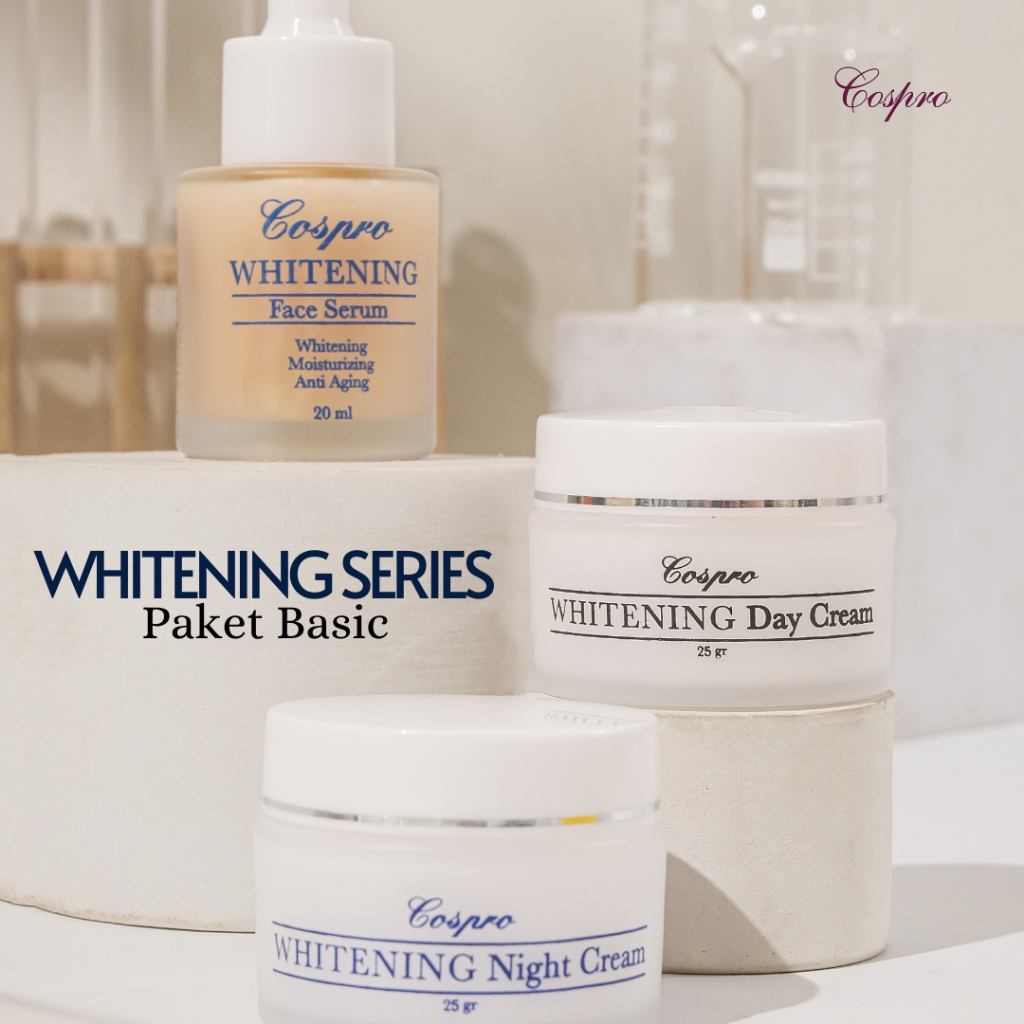 Jual Cospro Whitening Paket FLEK BASIC 3 Produk Anti Flek Aging Face ...