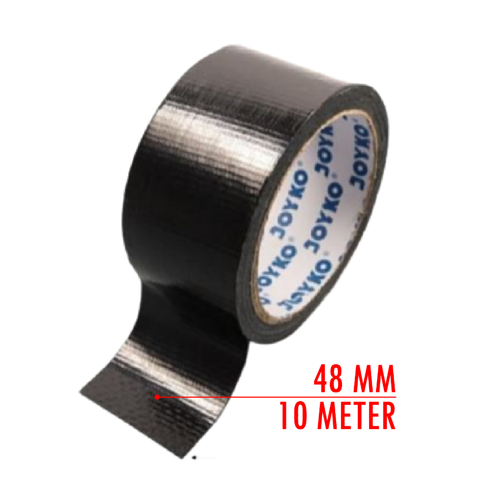 Jual (1 Roll) Lakban Kain Cloth Tape Hitam JOYKO 2" Inch 48 mm x 10 ...