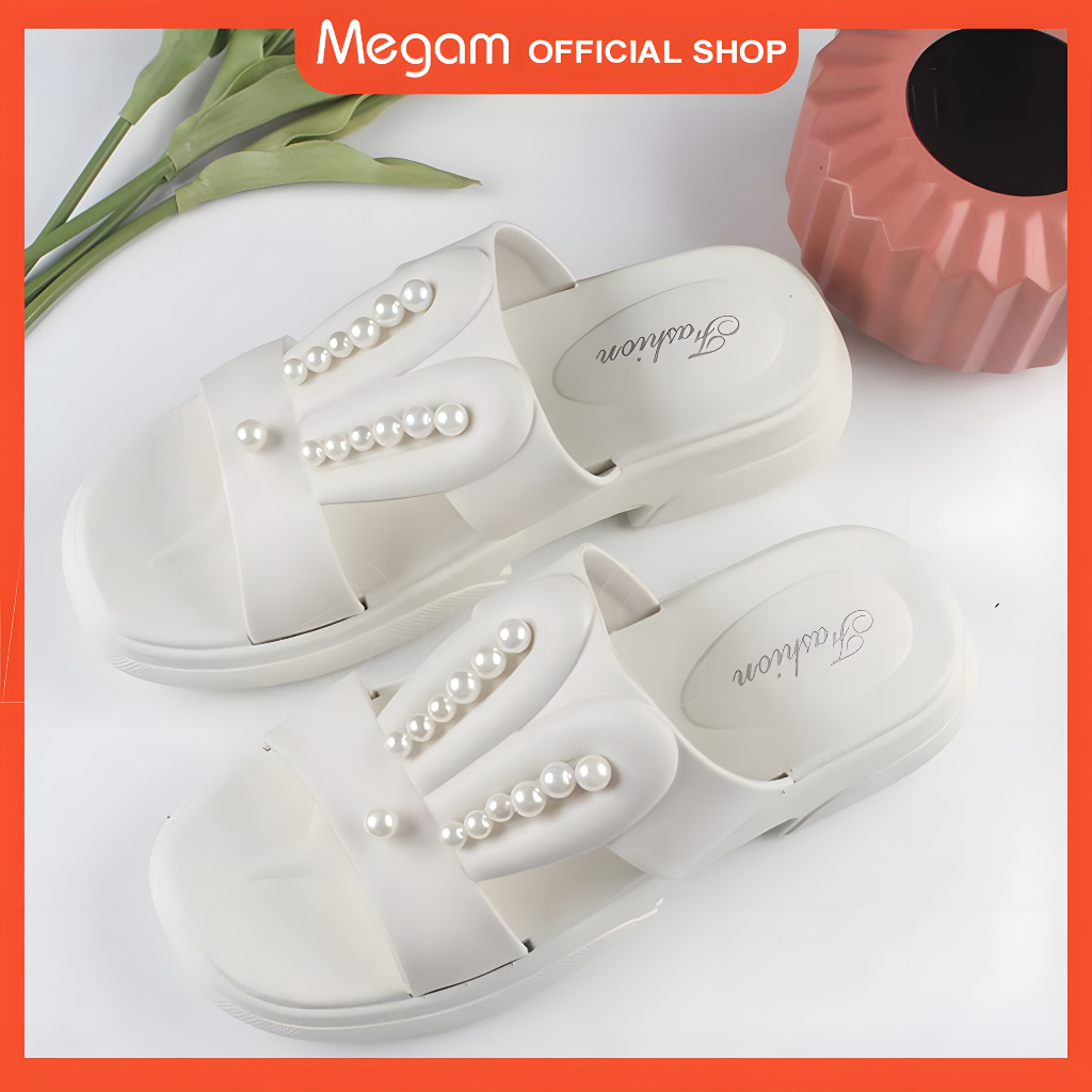 Jual Megam Sandal Wedges Karet Wanita Sendal Jelly Slop Cewek Model ...