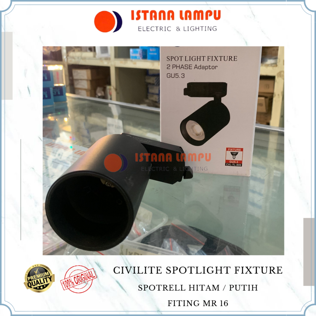 Jual CIVILITE SPOTLIGHT FIXTURE SPOTRELL HITAM / PUTIH FITING MR16 ...