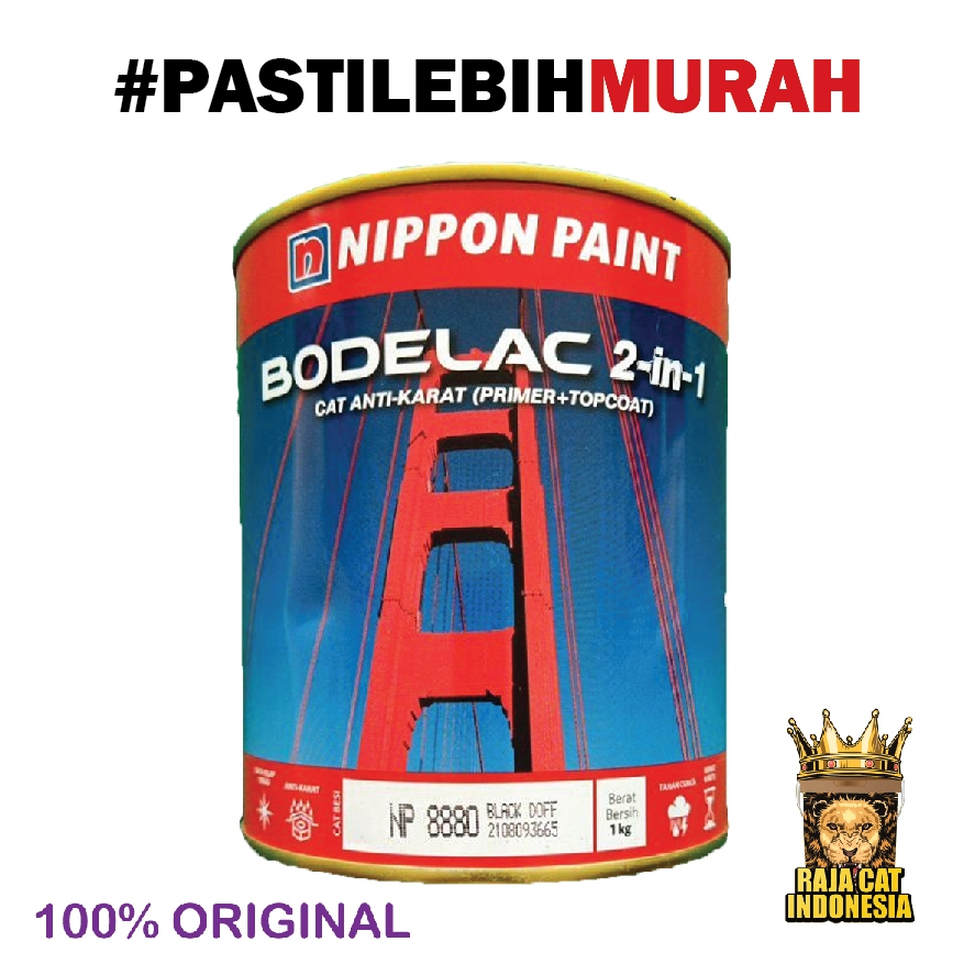 Jual Cat Besi Anti Karat Nippon Paint Bodelac 2 in 1 Ukuran 2.5Liter Galon | Shopee Indonesia