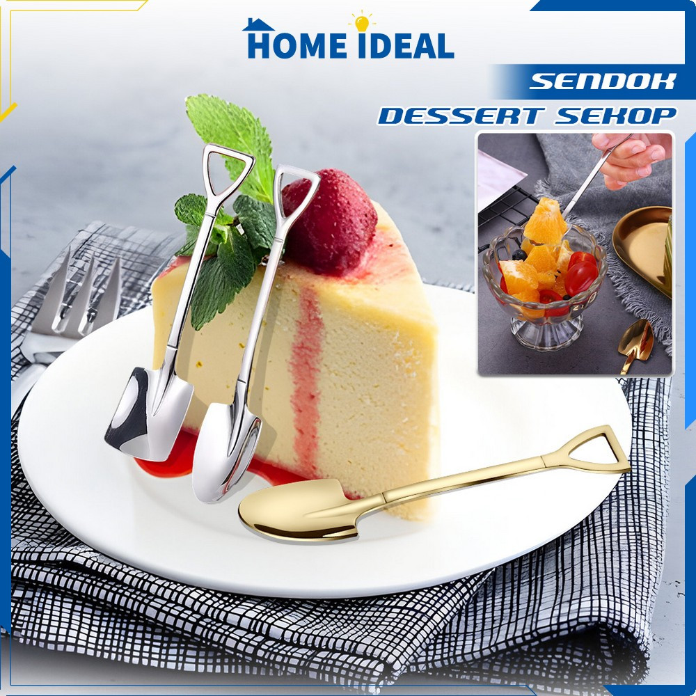 Jual Sendok Dessert Bentuk Sekop Aesthetic / Sendok Besi Stainless Baja ...