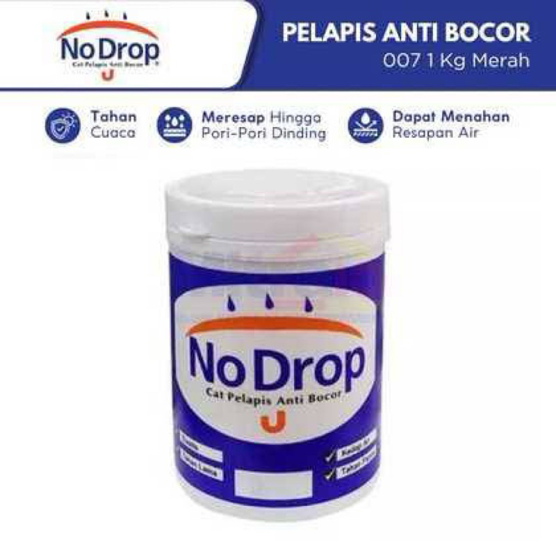 Jual Cat Pelapis Anti Bocor Waterproofing NO DROP 1 kg Nodrop Dinding Tembok Eksterior | Shopee ...