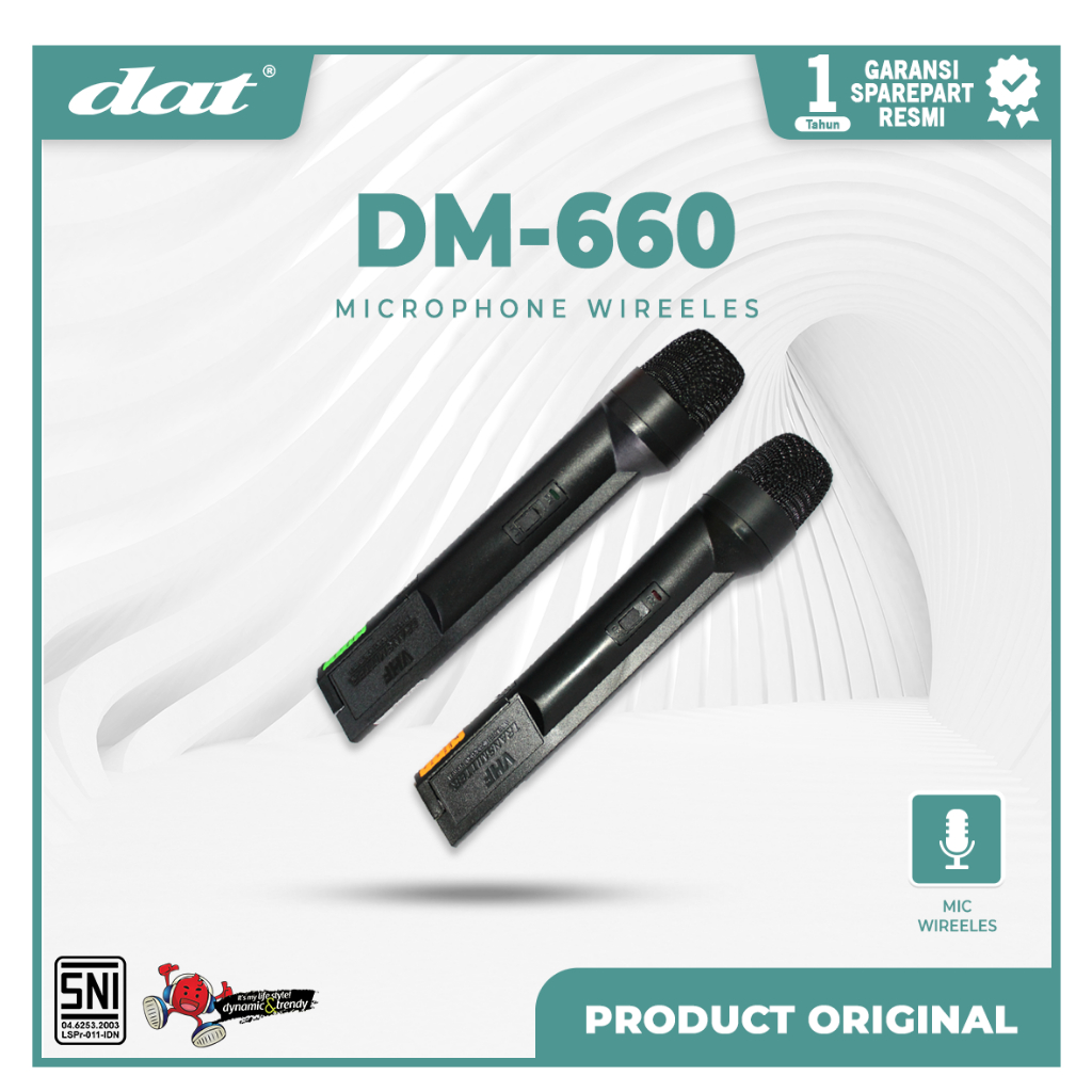 Jual DAT DM 660 Microphone Wireless | Shopee Indonesia