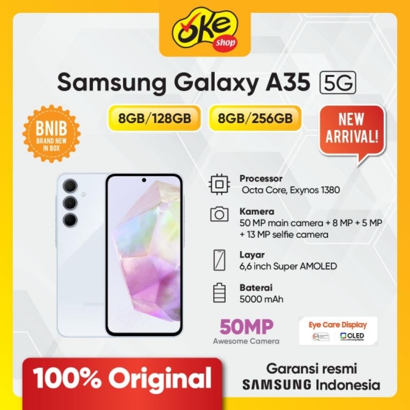 Jual Samsung Galaxy A35 5G 8/128GB atau 8/256GB - Garansi Resmi Samsung Indonesia 1 Tahun ...